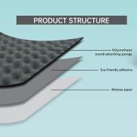 China 15mm Wave Design Polyurethane Acoustic Sponge - 900x500mm Automotive Sound Insulation Mat with 30-40% Enhanced Noise Absorption for sale