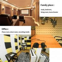 China KTV Recording Studio Sound Absorbing Sponge 30x30x5cm High Density Flame Retardant Self-Adhesive Acoustic Foam for sale
