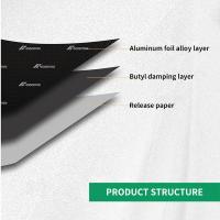China Car Armor Butyl Rubber Anti Vibration Mat 2mm Thick 820x460mm with IATF 16949 Certification for sale