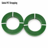 China Timber Bundling 13mm Tali Strapping Band PET 4160N Breaking Strength for sale