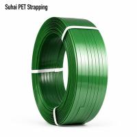 China Timber Bundling 13mm Tali Strapping Band PET 4160N Breaking Strength for sale