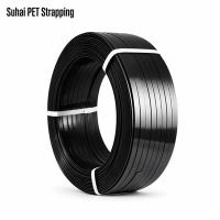 China Export Grade 12mm Tali Strapping PET Packing Strap 3360N Low Camber for sale