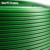 China Export Grade 12mm Tali Strapping PET Packing Strap 3360N Low Camber for sale