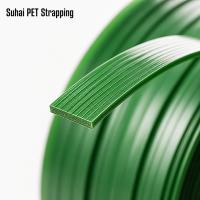 China Export Grade 12mm Tali Strapping PET Packing Strap 3360N Low Camber for sale