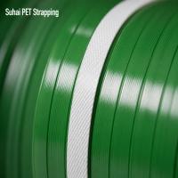 China Export Grade 12mm Tali Strapping PET Packing Strap 3360N Low Camber for sale