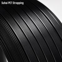 China Export Grade 12mm Tali Strapping PET Packing Strap 3360N Low Camber for sale