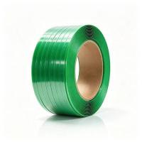 China 13mm Green PET Strap 4160N Compact Carton Bundling Plastic Strapping Roll for sale