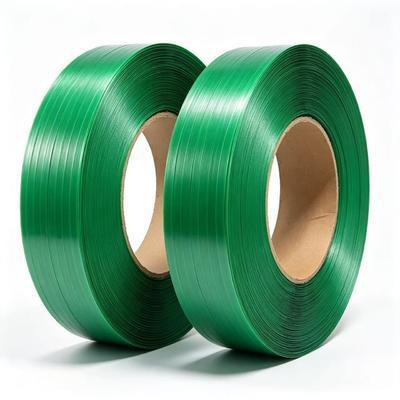 China Factory Bulk Packaging Strapping Roll 7600N Mainstream Green PET Strap for sale