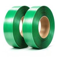 China Jumbo Grade PET Strap 32mm 15360N Oversized Cargo Bundling Plastic Strapping Roll for sale
