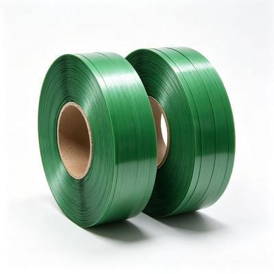 China 5120N 16mm Embossed Polyester Strapping Cotton Bale Smooth Polyester Strapping Material for sale