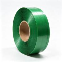 China 5120N 16mm Embossed Polyester Strapping Cotton Bale Smooth Polyester Strapping Material for sale