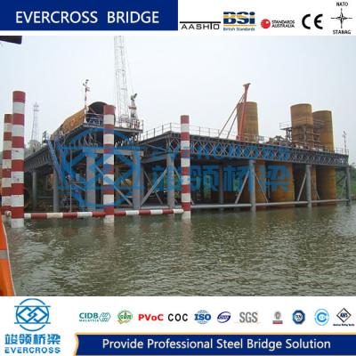 China Bailey Type Temporary Trestle Bridge And Platform Steel Construction for sale