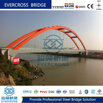 China Heavy Duty Prefabricated Steel Arch Bridge Custom Steel Bridge For Roadway for sale