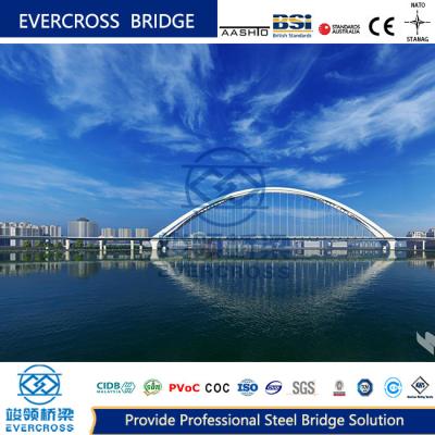 China Professional Arch Type Prefabricated Steel Truss Pedestrian Bridge Flexible for sale