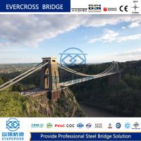 China OEM Large Steel Cable Suspension Bridge Single Span / Three Span for sale