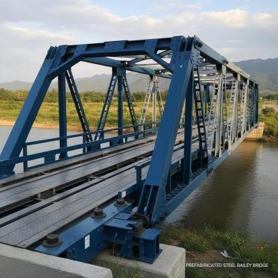 China Prefabricated Steel Bailey Bridge with 120 Tons Carry Capacity Featuring Alkyd Painted or Hot Dip Galvanized Surface and Grade 8.8 Bolts for sale