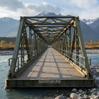 China Modular Steel Bailey Bridge with 305m Deck Width and Military Grade Steel for Durable Performance for sale