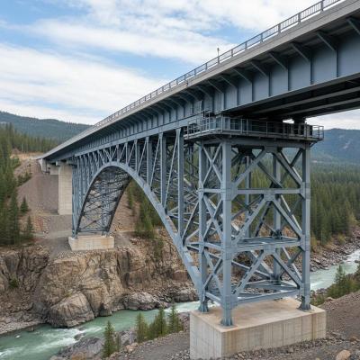 China 120 Tons Carry Capacity Steel Bailey Bridge with Grade 8.8 Bolts and Variable Height for Permanent Installations for sale