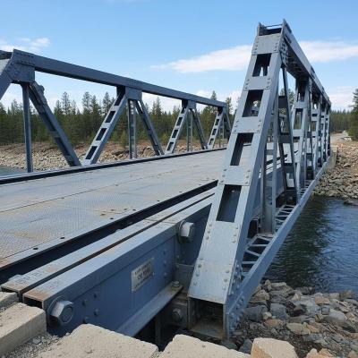 China Grade 8.8 Bolt Steel Bailey Bridge with 120 Tons Load Capacity and Low Maintenance Requirements for sale