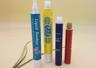 China 19 Mm Diameter Collapsible Aluminium Tubes , M9 Caps Empty Ointment Tubes for sale