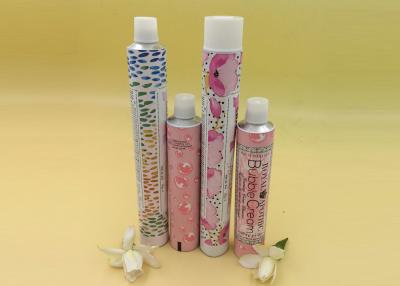 China Colorful Empty Cosmetic Tubes With Full Round Cap , Aluminium Tubes For Cosmetics for sale