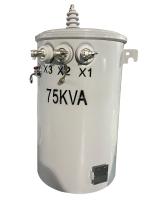 China 75KVA Pole Mounted Oil Type Transformer 7620V 13200V Single Phase for sale