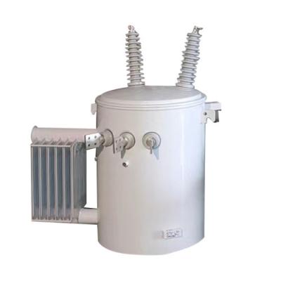 China 167 KVA Pole Mount Distribution Transformer 34.5kV to 240V Single Phase with 350W No-load Loss for sale