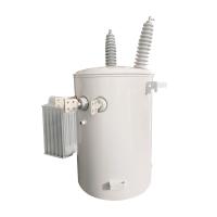 China 25kVA Single Phase Oil Immersed Pole Mounted Transformer 12.4kV to 240V with 875kg Weight and 60Hz Frequency for sale