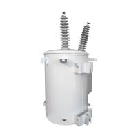 China 25kVA Single Phase Oil Immersed Pole Mounted Transformer 12.4kV to 240V with 875kg Weight and 60Hz Frequency for sale