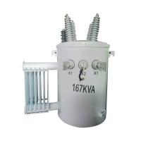 China 167kVA Single Phase Pole Mounted Distribution Transformer 12kV with 98.33% Efficiency and 1.8-4% Impedance for sale