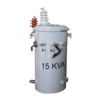China 15kVA Pole Mount Distribution Transformer Single Phase Oil Immersed 4160V to 240V with 98.82% Efficiency for sale