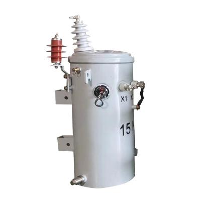 China IEEE ANSI Single Phase 15kVA Pole Mounted Transformer 4.16kV to 240V 255kg Total Weight for sale