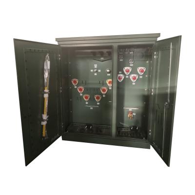 China 1000 KVA 3 Phase Pad Mounted Oil Immersed Transformer 34500V to 208V with 99.2% Efficiency and 6834 lb Weight for sale