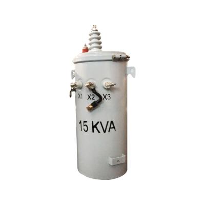 China 15kVA Single Phase Pole Mounted Distribution Transformer 4160V to 240V 98.8% Efficiency Copper Windings for sale