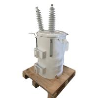 China 25kVA Oil Immersed Distribution Transformer Single Phase Pole Mounted 13800V 120/240V Copper Windings for sale