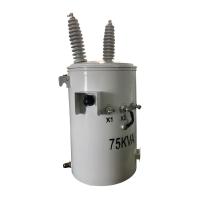 China 75kVA Single Phase Pole Mounted Distribution Transformer 34500V to 240V 99.1% Efficiency 51 dBA Sound Level for sale