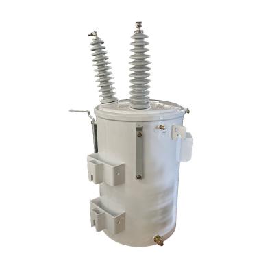 China Single Phase Pole Mounted Distribution Transformer 50kVA Oil Immersed 4160-34500V High Voltage 98.7-99.49% Efficiency for sale