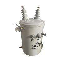 China 25kVA Single Phase Pole Mounted Distribution Transformer 13.2KV to 240V 48 dBA 470 lb for sale