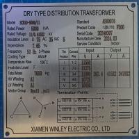 China 5000kVA 11kV Three Phase Epoxy Resin Dry Type Distribution Transformer 50Hz for sale
