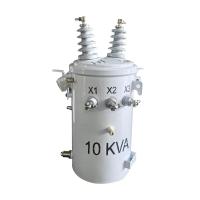 China 10Kva Single Phase Pole Mounted Distribution Transformer 12470V To 240V for sale