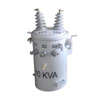 China 10Kva Single Phase Pole Mounted Distribution Transformer 12470V To 240V for sale