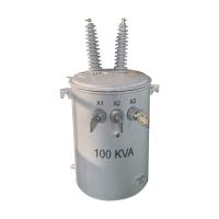 China 100kva Single Phase Electrical Pole Mounted Type Distribution Transformer Oil Immersed 24.9KV To 240V for sale