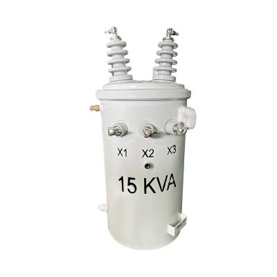 China 15kva Single Phase Overhead Distribution Transformer Oil Immersed 13200GrdY/7620 for sale