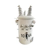 China 10kVA Single Phase Pole Mounted Oil Immersed Transformer 4160V to 240V 60Hz for sale