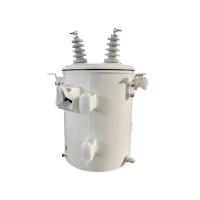 China 37.5kVA Single Phase Pole Mount Transformer Oil Immersed 13.8kV to 240V Distribution for sale