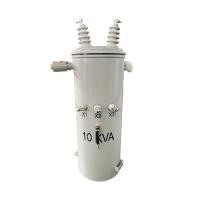 China 10 KVA Single Phase Pole Mounted Transformer 12470V to 240V Oil Immersed Copper Winding for sale