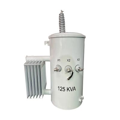 China Single Phase Overhead Distribution Transformer 125 KVA 34500GrdY/19920 to 120/240V ANSI/IEEE for sale