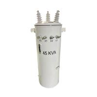 China Three Phase Pole Mounted Oil Immersed Transformer 75 KVA 13800V to 480Y/277V for sale