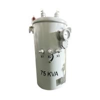 China 75kVA Single Phase Pole Mounted Oil Type Distribution Transformer 2400/4160GrdY to 120/240V for sale