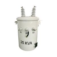 China 25kva Single Phase  Liquid Filled Pole Mounted Overhead Distribution Transformer 12470v To 480v for sale